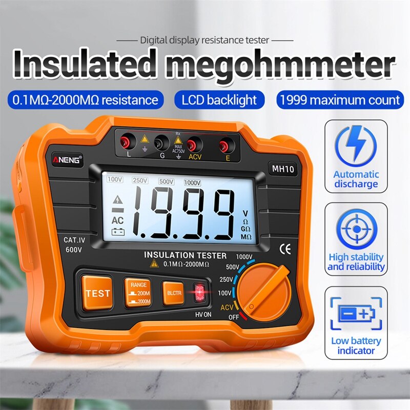 ANENG MH10 Insulation Tester Earth Ground Impedanc... – Vicedeal