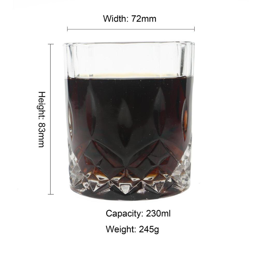 1-- delad whiskyglaskopp fyrkantig kristallvin vod... – Grandado