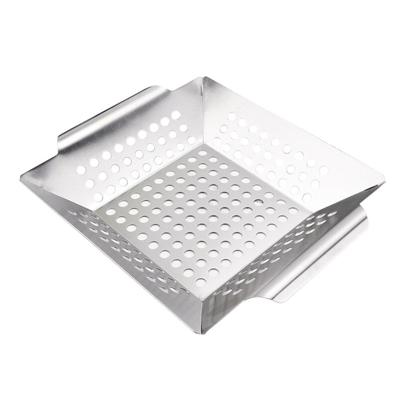 Vegetable Grill Basket Bbq Grill Drain Plate Squar... – Grandado