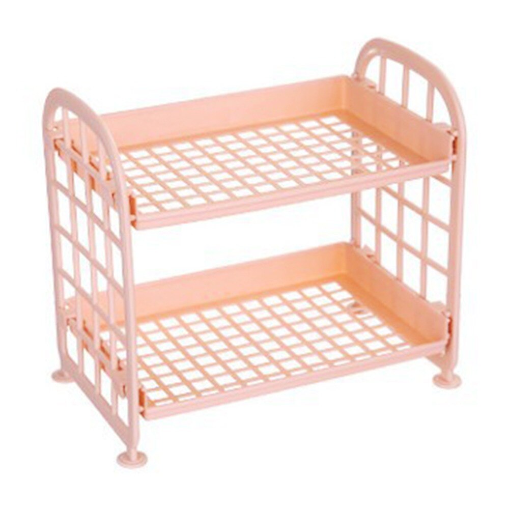 2 Layers Kitchen Bathroom Plastic Square Storage O... – Vicedeal