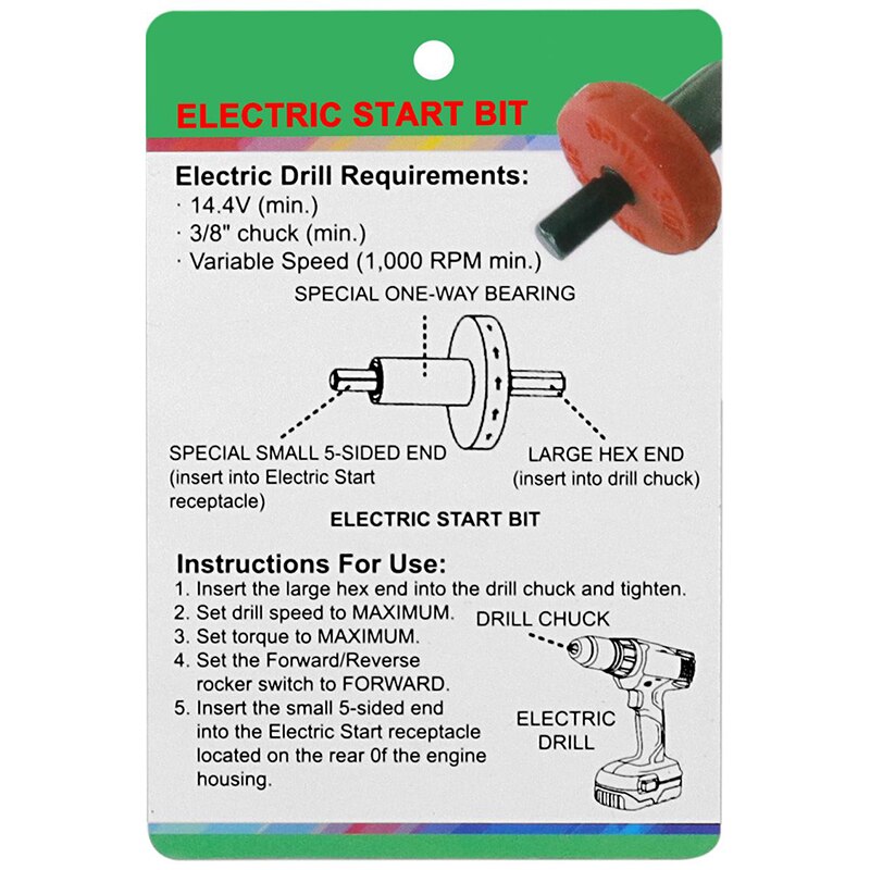 Electric Engine Start Drill Bit Adapter Starter Pl... – Grandado