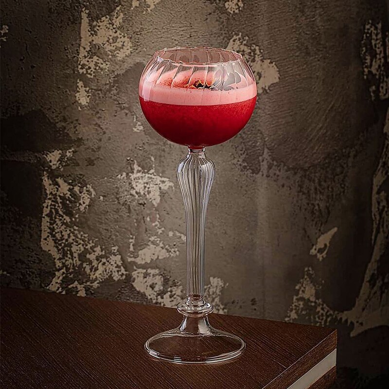 Cocktail Glass European Style Tall Flower goblet T... – Grandado