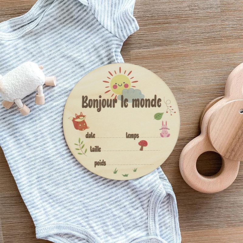 Baby Month Milestone Card Kasi French Letters Flor... – Grandado