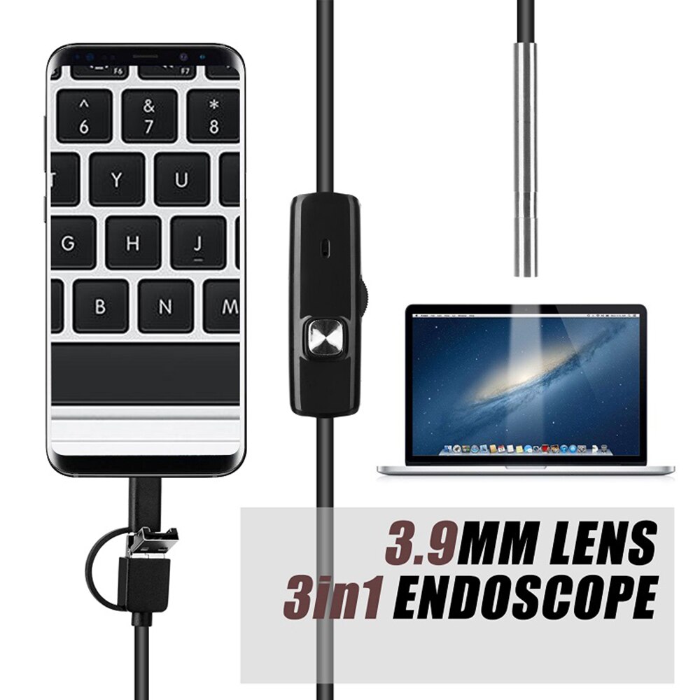 3.9MM 3 in 1 Borescope Inspection Camera Waterproo... – Grandado