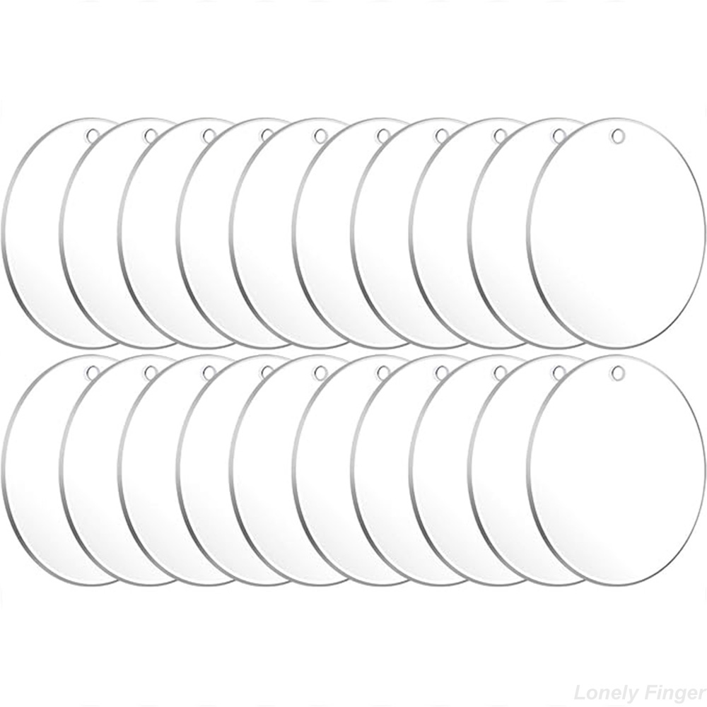 20pcs/40pcs Acrylic Keychain Blanks Bulk Circles C... – Grandado