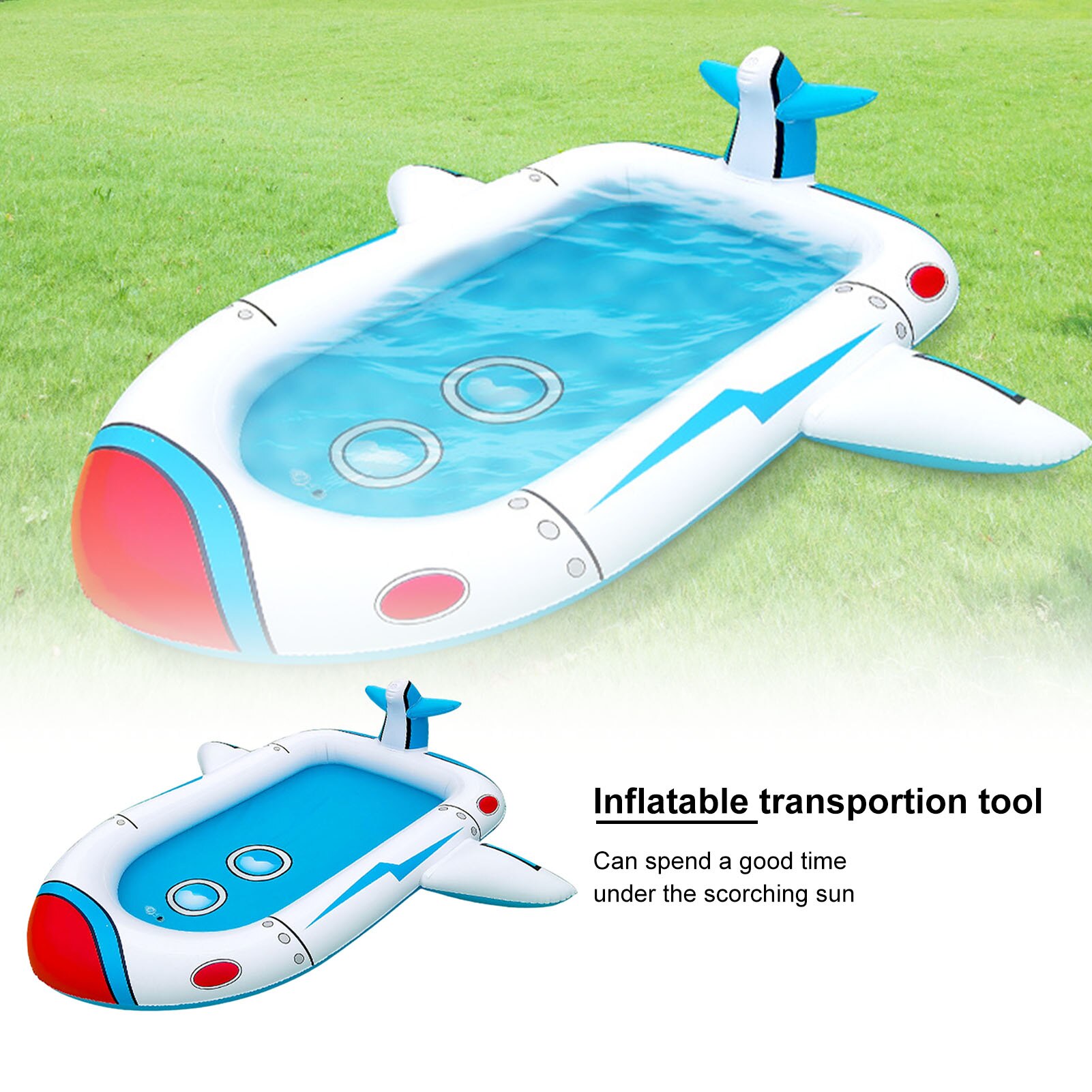 Kids Inflatable Sprinkler Cute Swimming Pools 3 In... – Grandado
