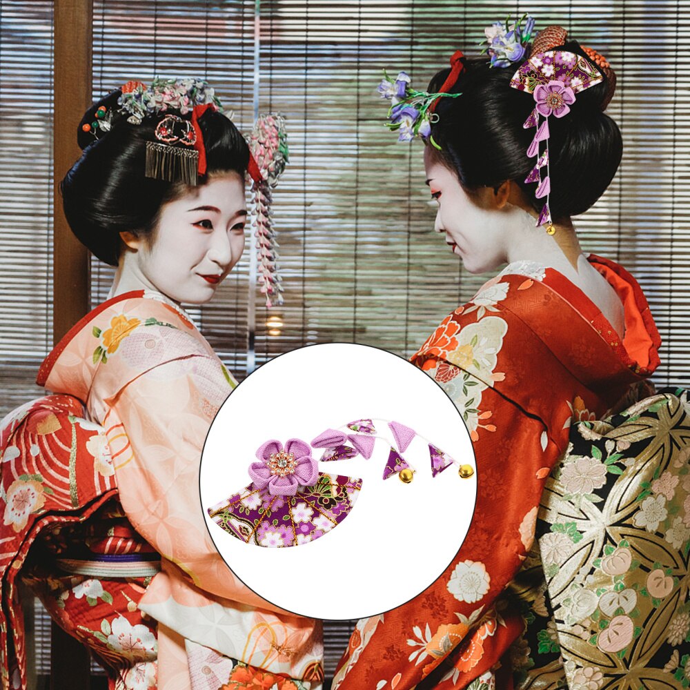 1pc Japanese Kimono Sakura Tassel Hair Clip Kimono... – Grandado