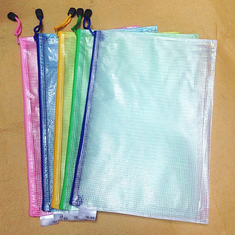 10 pcs/lot Gridding Waterproof Zip Bag Document Pe... – Grandado