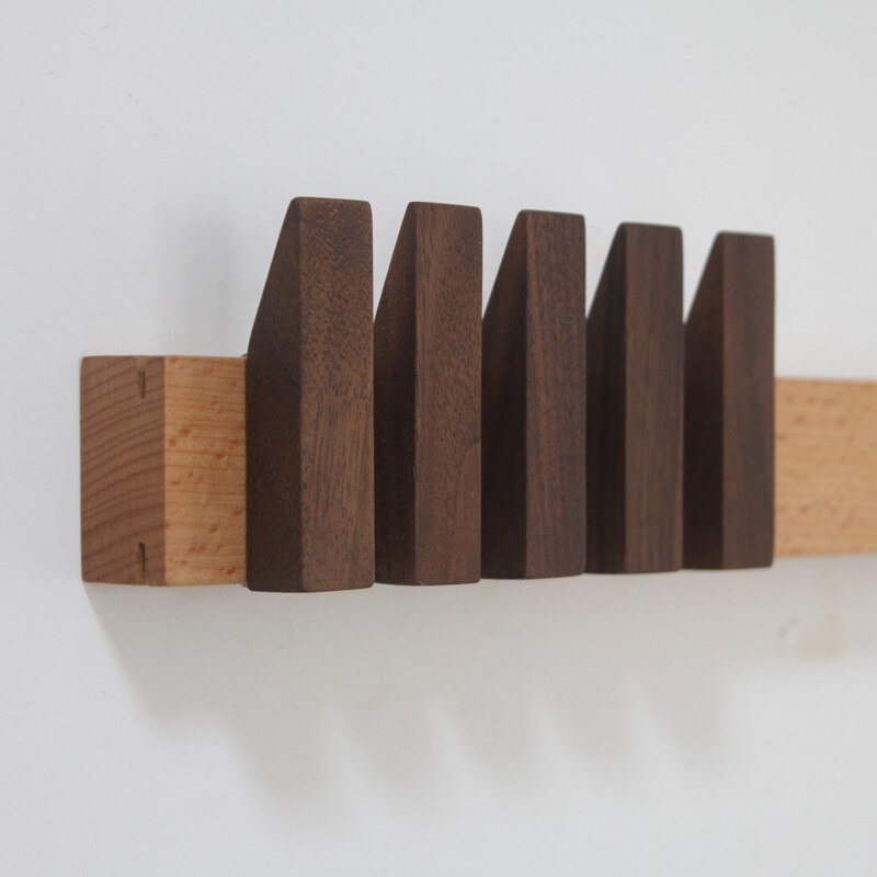 Louis Coat Racks Solid Wood Movable Black Walnut W... – Grandado