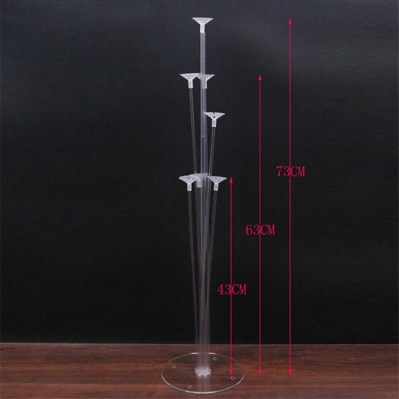 7 Tubes Balloons Holder Column Stand Clear Plastic... – Vicedeal