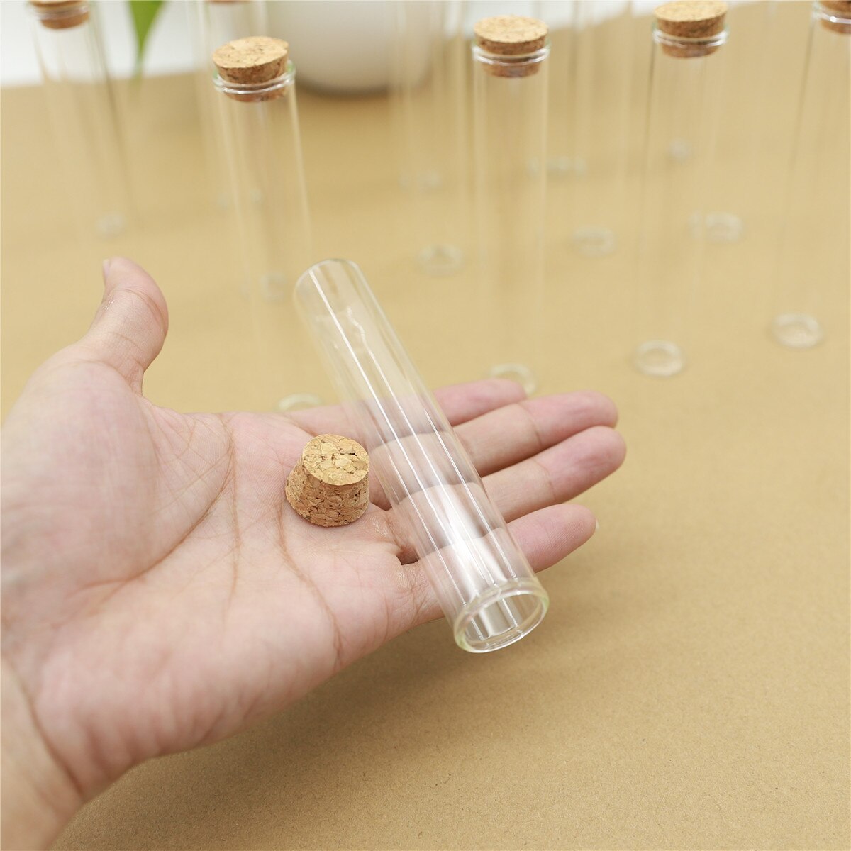 24 Pieces 35ml 22*120mm Glass Jars Cork Test Tube ... – Grandado