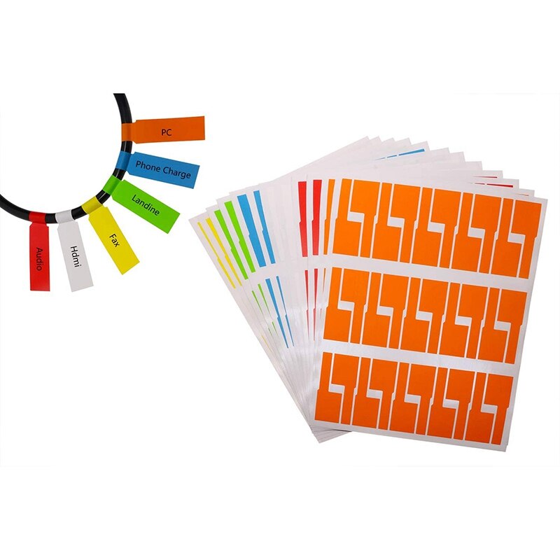 1080Pcs/18 Sheets Cable Labels Tags Cable Markers ... – Grandado