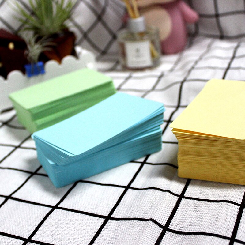 100Pcs Kraft Paper Card Blank Business Cards Messa... – Grandado