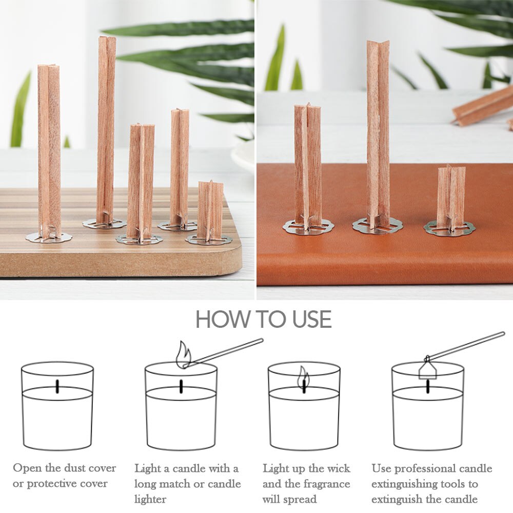 10pcs/Set Wooden Candles Wick Cross Candles Cores ... – Grandado