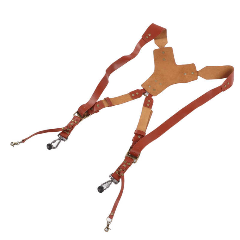 Dual Shoulder Camera Strap Ergonomics Leather Came... – Vicedeal