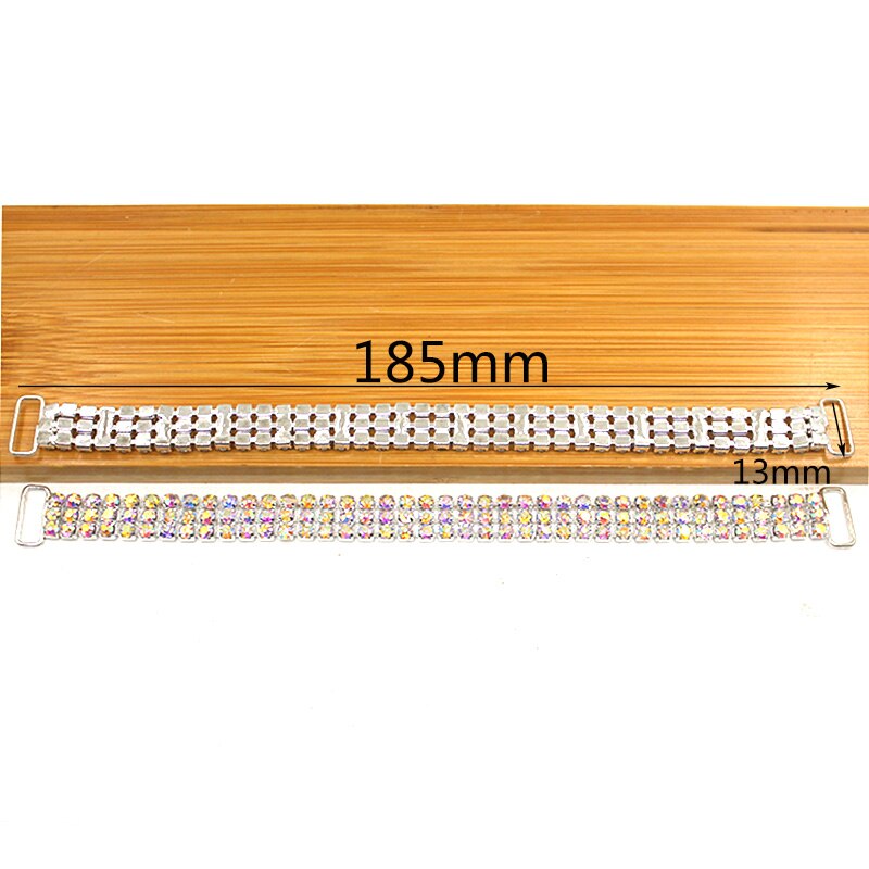 2 pieces/batch 3 Sizes 3 rows Rhinestone Chain Con... – Grandado