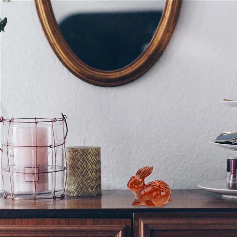 Wood Rabbit Decor Wooden Realistic Carved Rabbit S... – Grandado