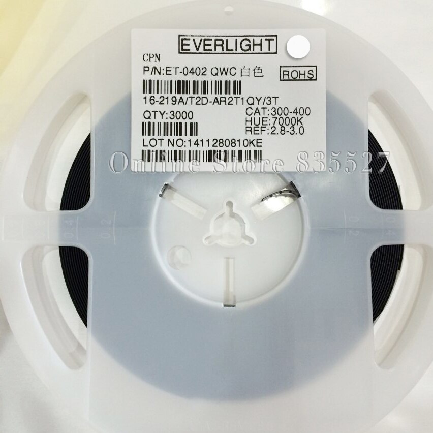 100 stk/parti led 0402 / 1005 smd lysperler lys hv... – Grandado