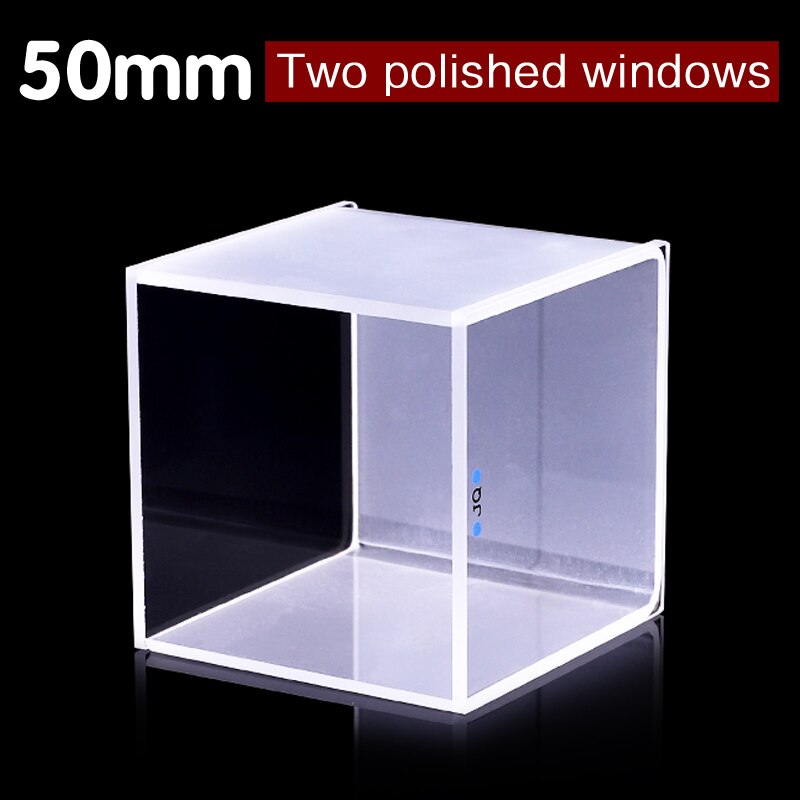 Square quartz container(two polished windows) – Vicedeal