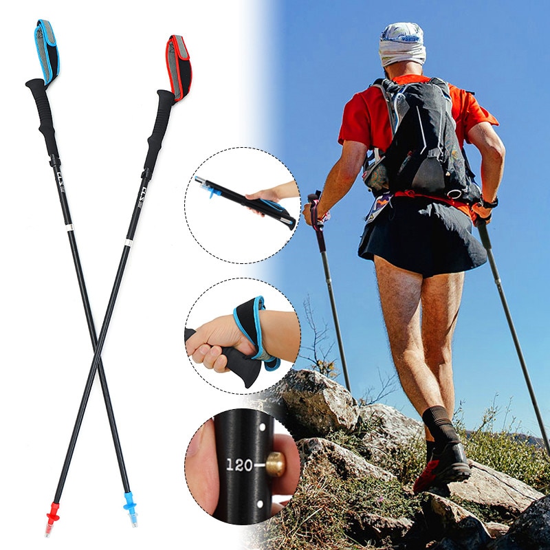 1PC aluminum alloy Trekking Poles Ultralight Foldi... – Grandado