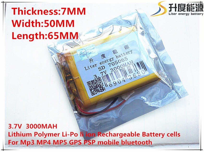 Batterie lithium polymère 3.7V, 705065 MAH, 3000MA... – Grandado