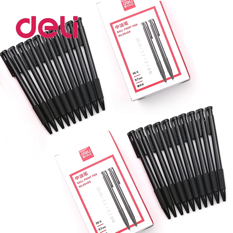 Deli 1pcs 0.7mm black Press ballpoint Oil Pen Plas... – Vicedeal