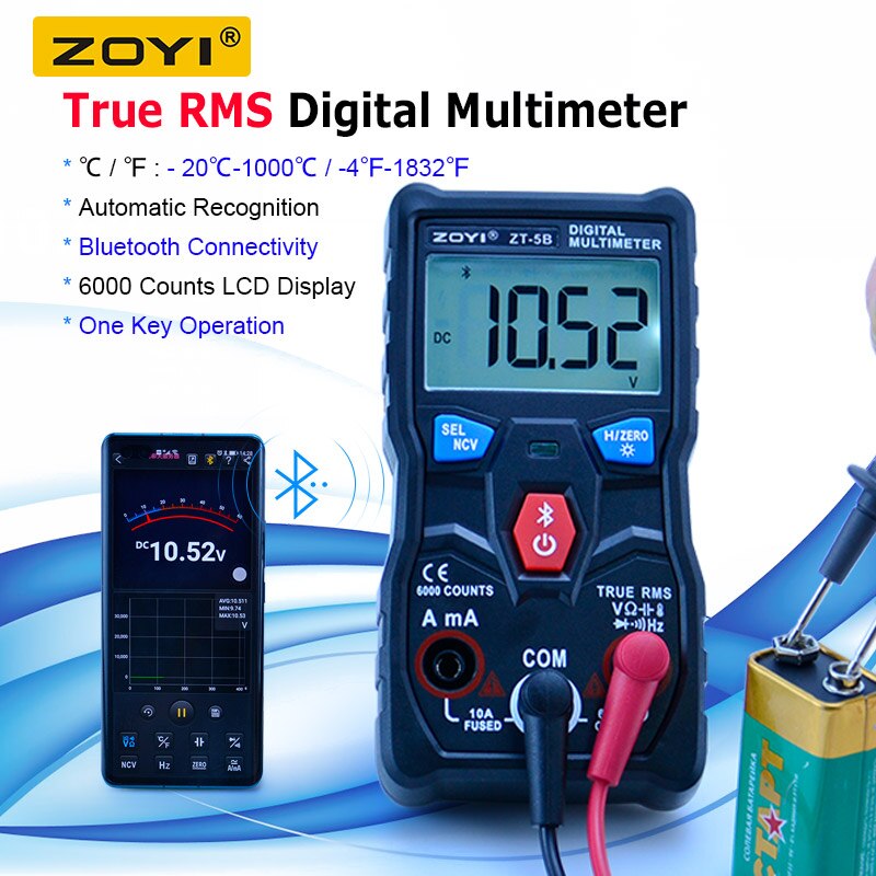 ZOYI ZT-5B Wireless Digital Multimeter Auto-Rangin... – Vicedeal