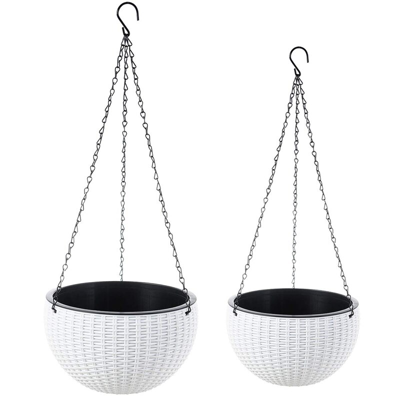 2-Pack Dual-Vasi di Design Hanging Cesto di Fiori ... – Grandado