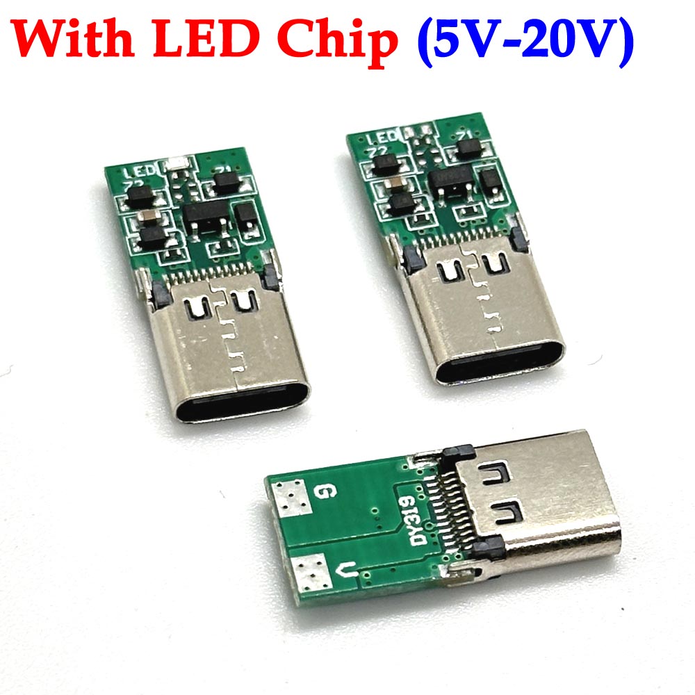 Pd 5v 9v 12v 15v 20v usb type c hun-stik med chip ... – Vicedeal