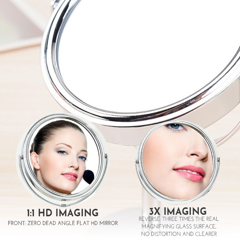 Mini Makeup Mirror Vanity Mirror Double Side Magni... – Grandado