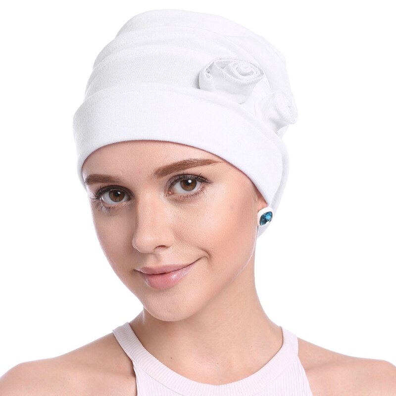 Women Ruffle Chemo Turban Scarf Beanie Cap Hat for... – Vicedeal