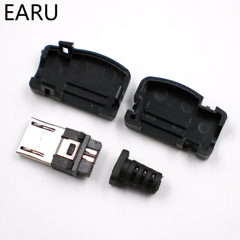 10sets/lot Micro 5P USB Male Plug Solder Type Tail... – Grandado