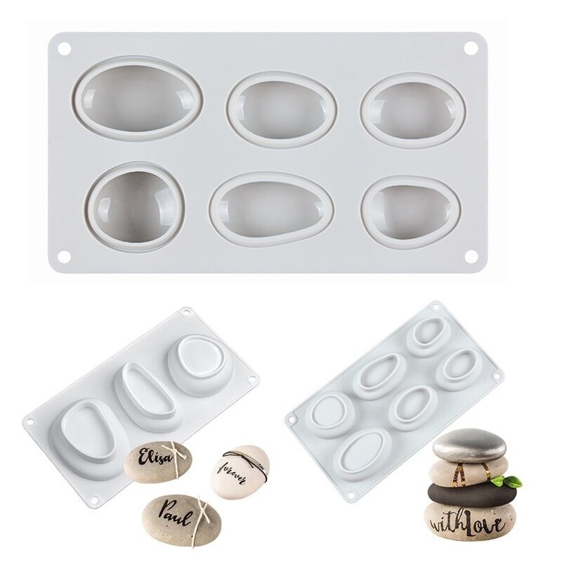 Rund stenform silikon tårtform gips betong dessert... – Vicedeal