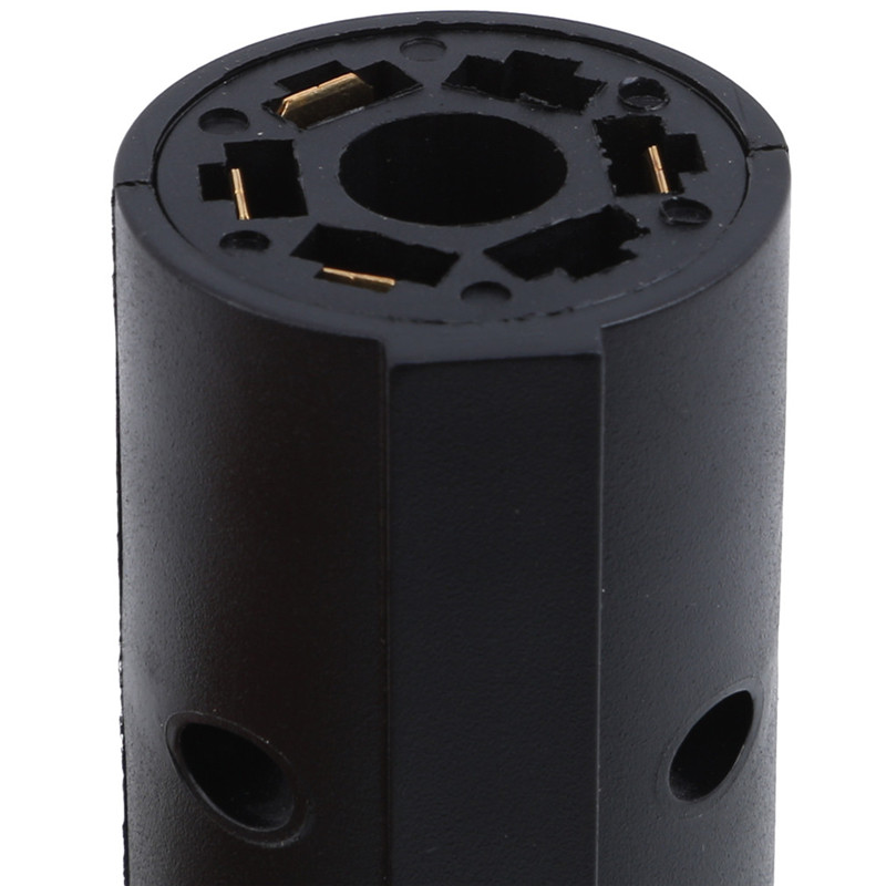 Black 7 Way Round To 4 Pin Flat Trailer Connector ... – Vicedeal