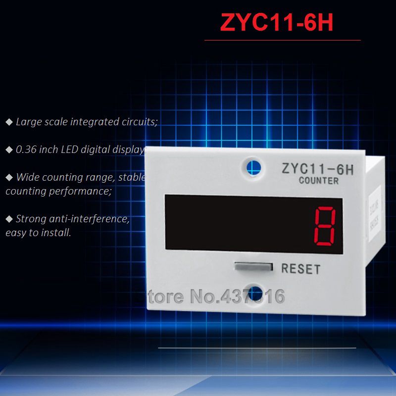 6-digit LED Digital Display Counter Wide Counting ... – Grandado