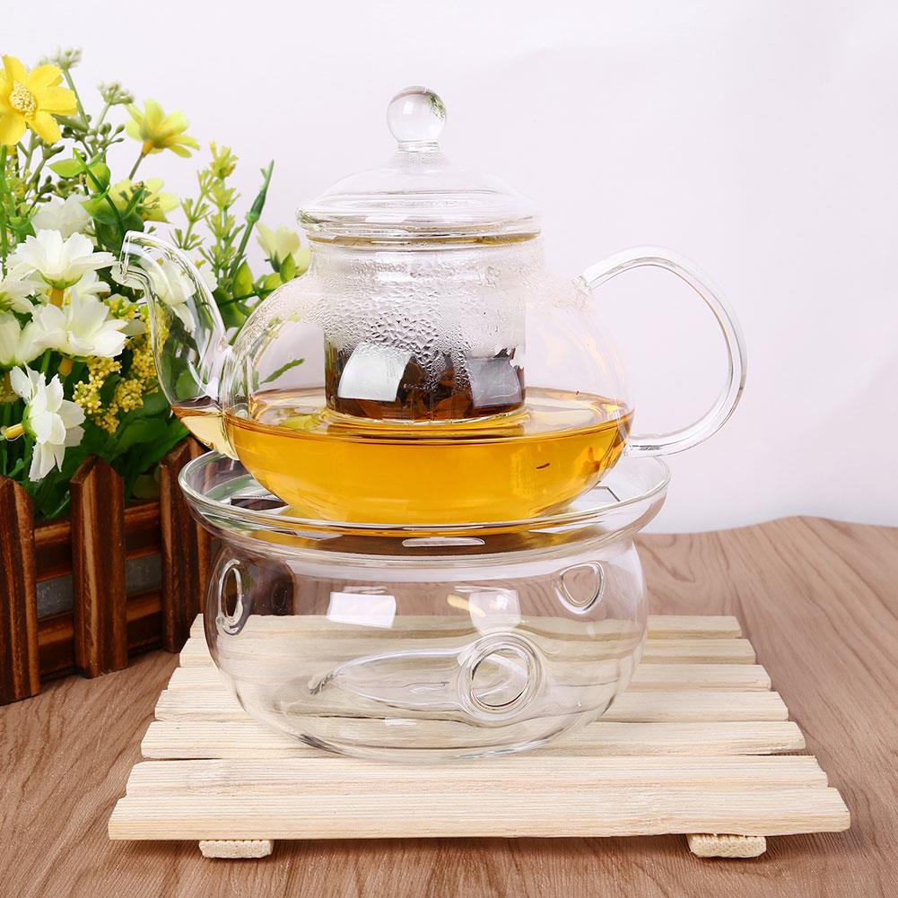 Clear Glass Tea Set Pot 800ml Heat Resistant Saraf... – Grandado