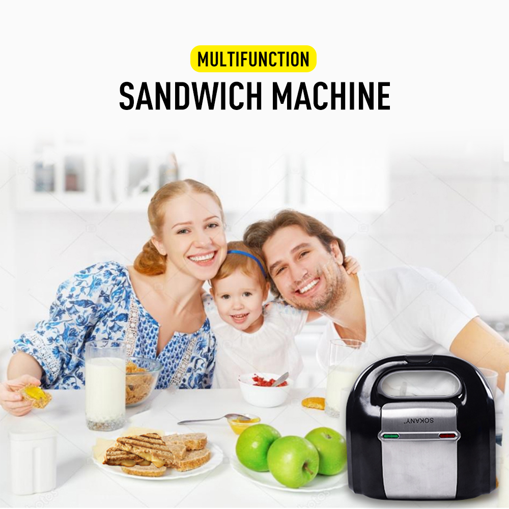 SOKANY Electric Panini Press Sandwich Maker Grill ... – Grandado