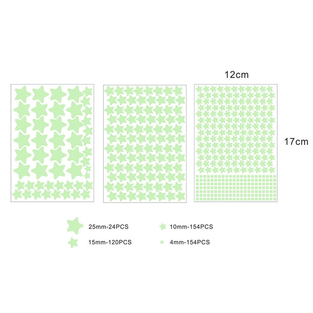 Luminous Stars Glowing Stickers Glow In The Dark S... – Grandado