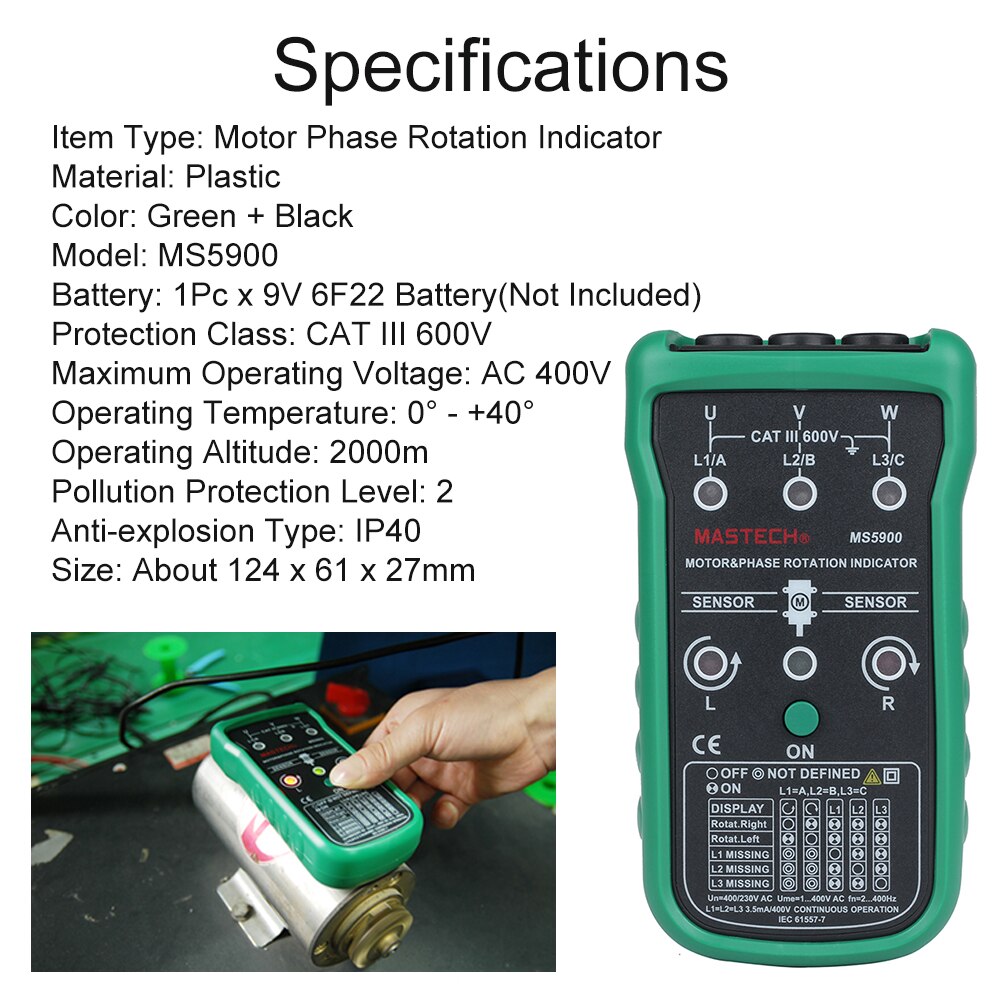 MS5900 Digital Display Portable Sequence Tester Ha... – Grandado