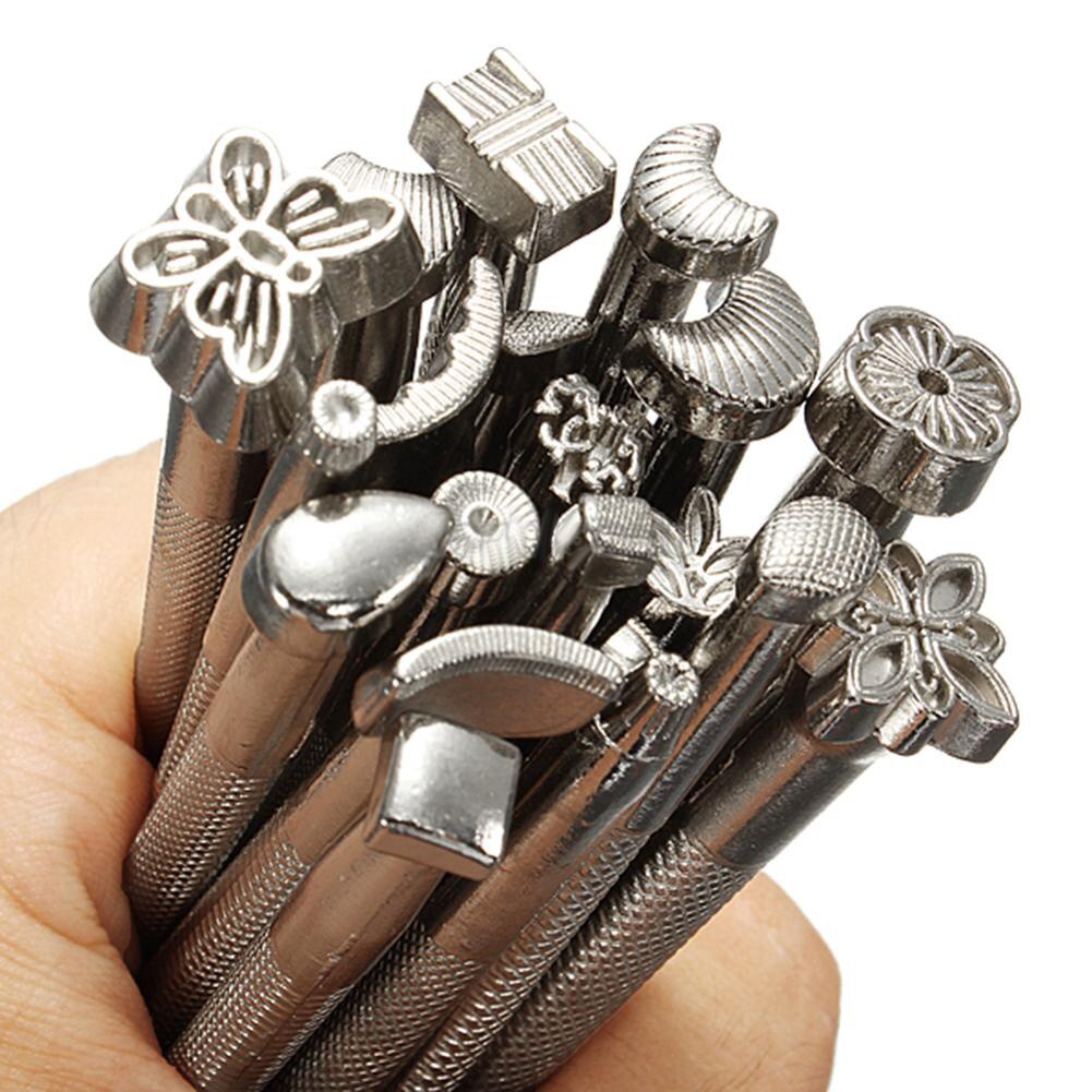 1/20/25PCS/Set Leather Carving Stamps Hammer Bevel... – Grandado