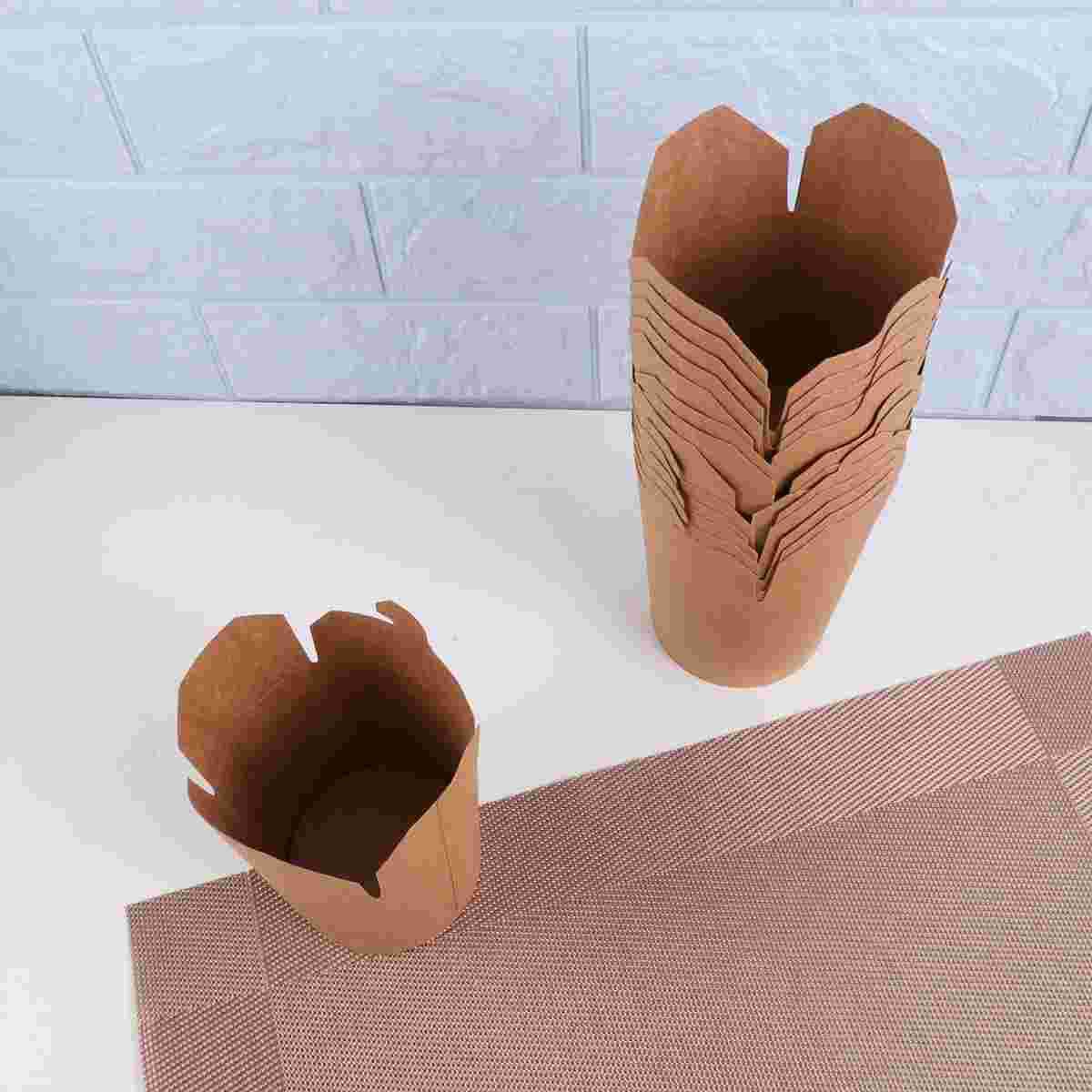 50Pcs 16 Ounce Kraft Paper Buckets Disposable Meal... – Grandado