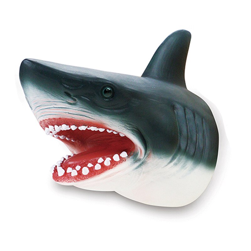 Realistic Shark Hand Puppet Soft Plastic Mouth Free Deformation ...