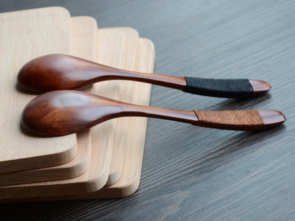 classical binding line nanmu floor wooden spoon ba... – Grandado