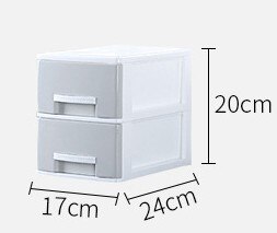 Minimalist Plastic Storage Drawer Gray White Desk ... – Grandado