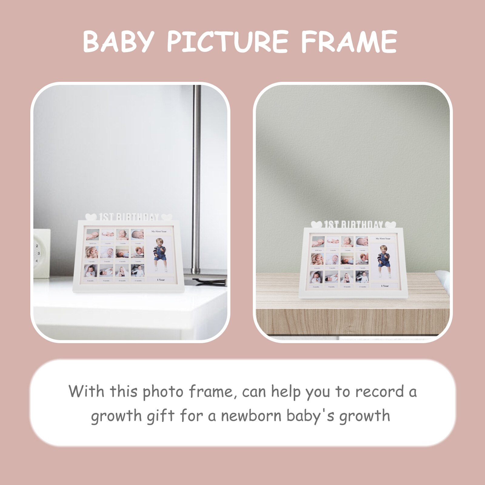 Baby 1st Verjaardag Fotolijst Eerste Jaar Fotolijs... – Grandado