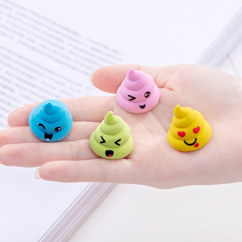 48 Pc/Lot Lovely Cartoon Lifelike Poop Rubber Eras... – Vicedeal