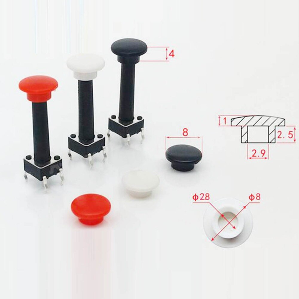 100pcs 6*6mm button cap round button cap multicolo... – Grandado