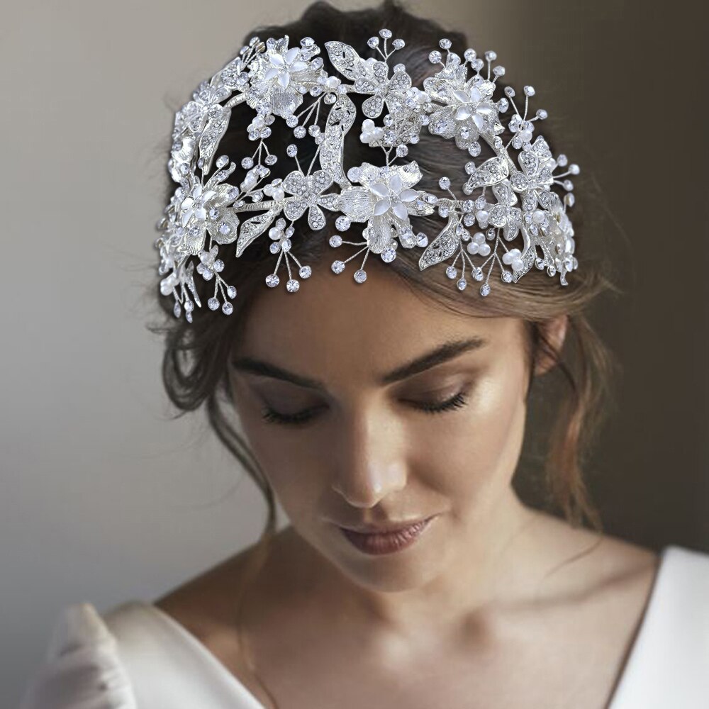 Bridal Hair Piece Rhinestone Forehead Wedding Hair... – Vicedeal