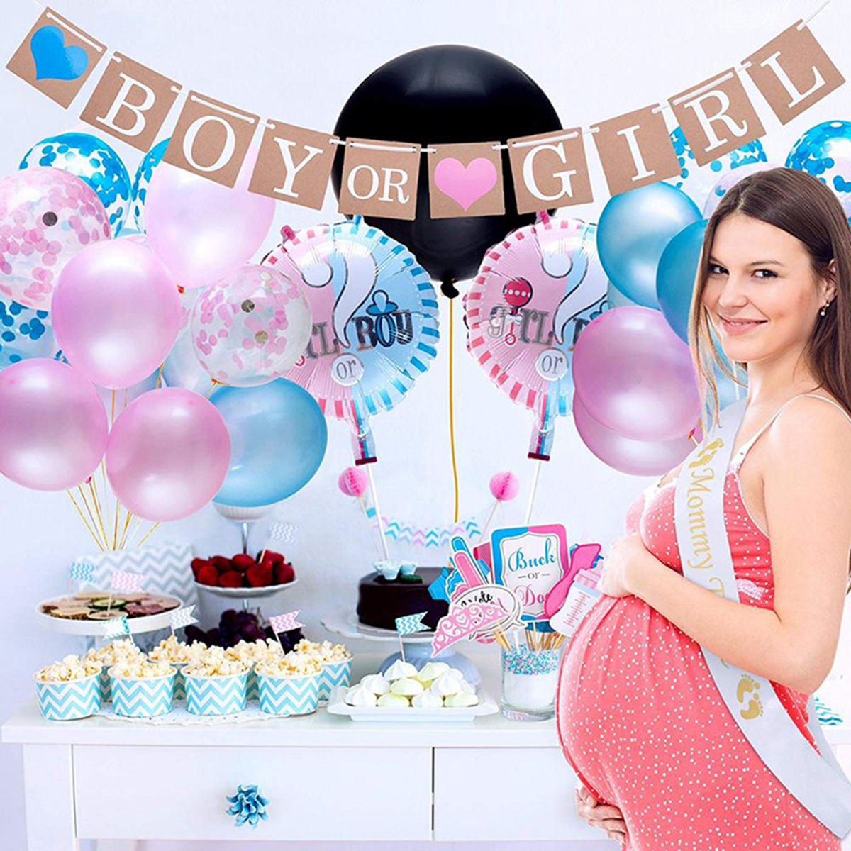 64pcs/set Gender Reveal Balloon Party Supplies Gen... – Grandado
