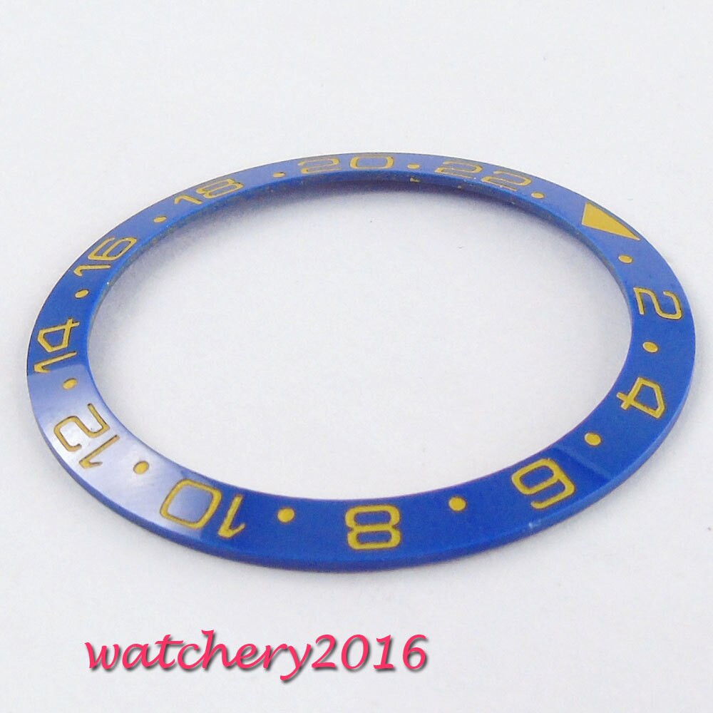 38mm Blue ceramic bezel white marks insert for 40m... – Vicedeal